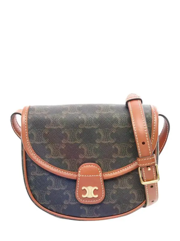 Celine Triomphe Canvas Shoulder Bag - Brown