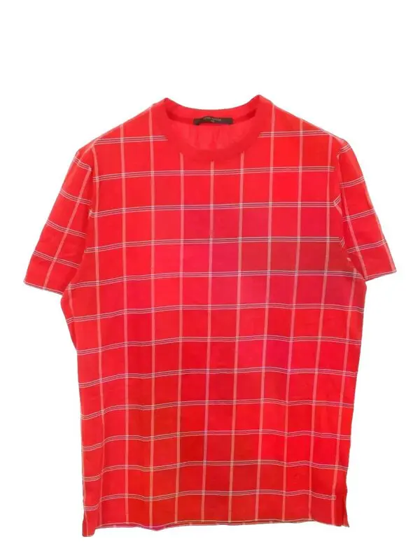 LOUIS VUITTON 2000s Check T-shirt - Red