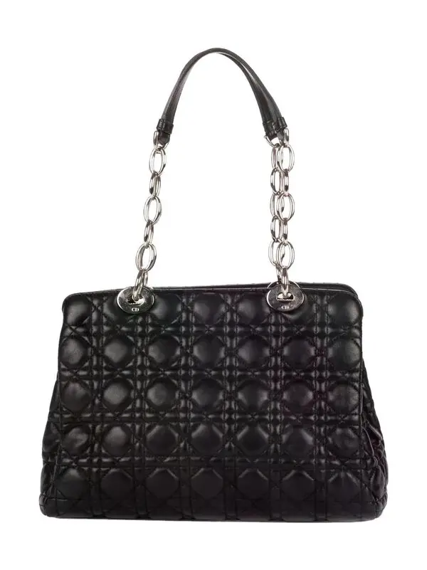Dior Medium Soft Shopping Tote Bag - Black