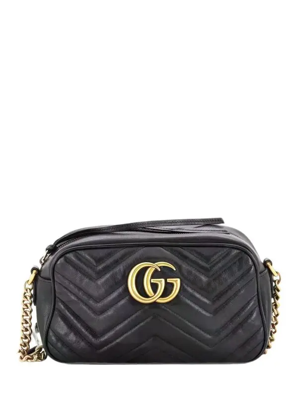 Gucci Matelassé Leather Shoulder Bag - Black