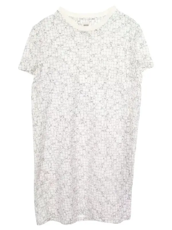 Hermès 2010s Bolduc Au Carre Midi Dress - White