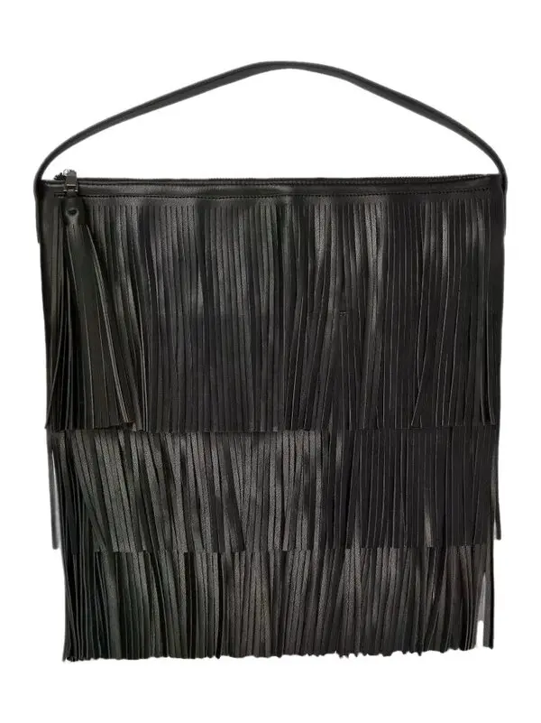 Liviana Conti Elam Fringe Shoulder Bag - Black