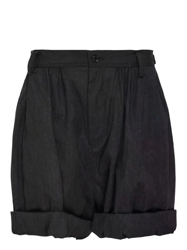 Y’s Balloon Shorts With Pleated Detailing - Grey