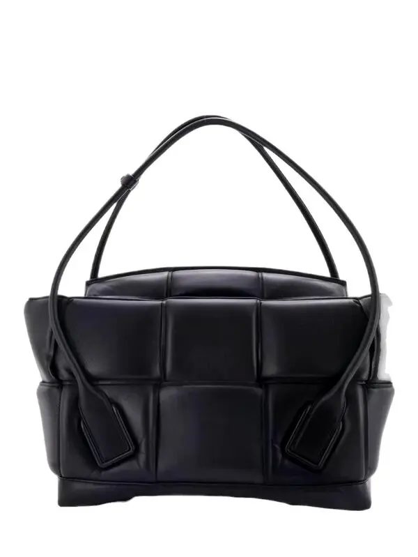 Bottega Veneta Arco Bag Maxi Intrecciato Leather Tote Bag - Black