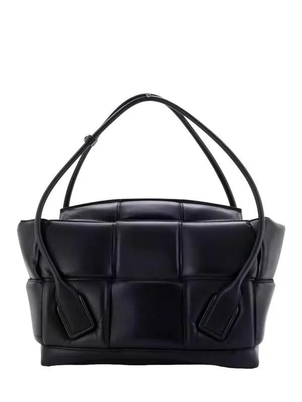 Bottega Veneta Arco Bag Maxi Intrecciato Leather Tote Bag - Black