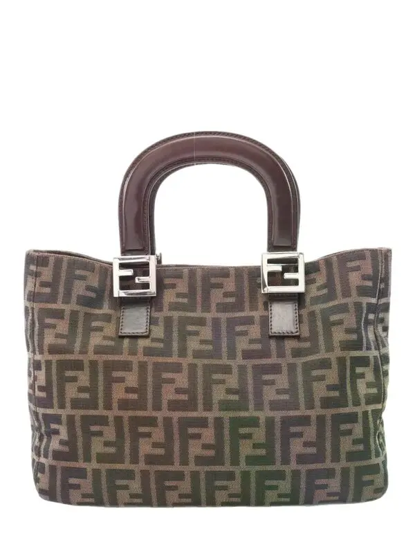 Fendi Zucca Monogram Canvas Tote Bag - Brown