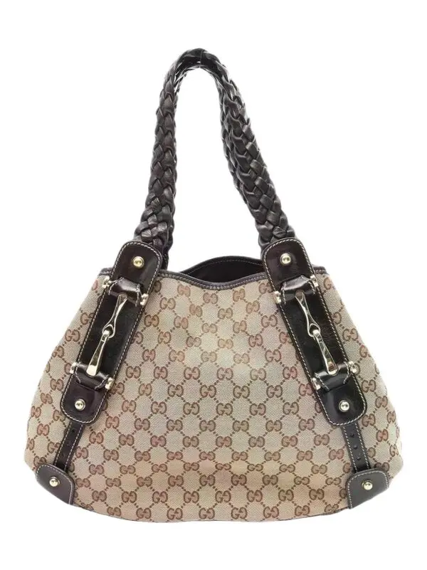 Gucci Gg Canvas Leather-trimmed Tote Bag - Neutrals