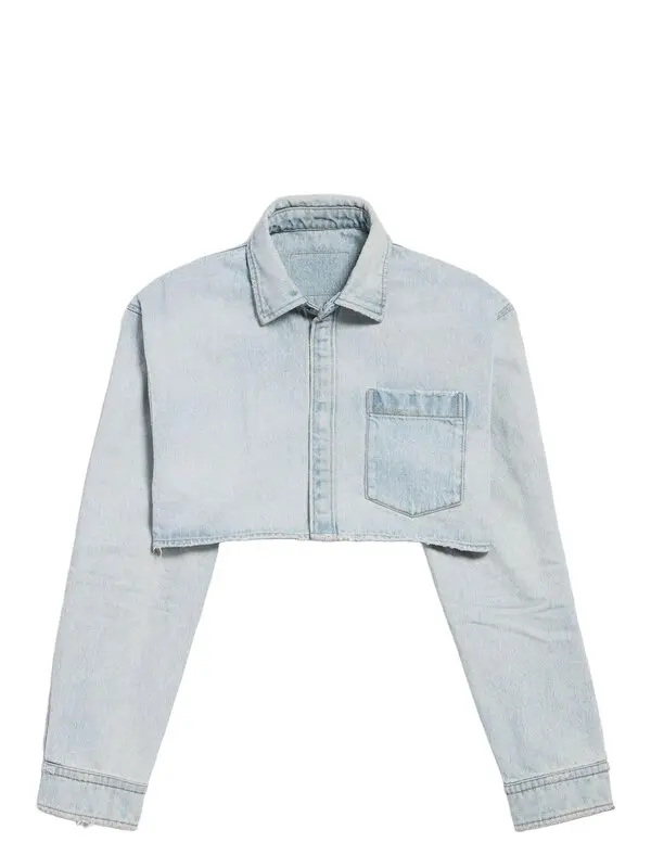 Balenciaga Cropped Shirt - Blue