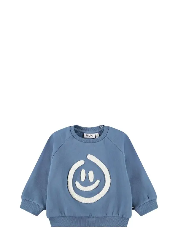 MOLO Organic Cotton Sweatshirt With Graphic Print - Blue