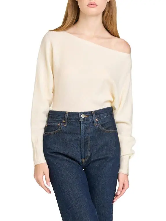 WAYF Annelisa Boatneck Sweater - Ivory