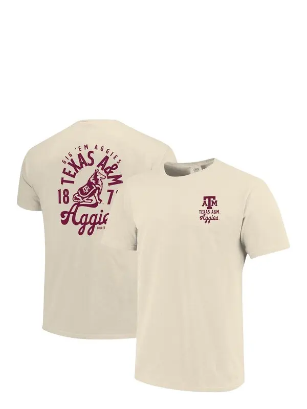 IMAGE ONE Texas A&m Aggies Comfort Colors Mascot Overlay T-shirt - Cream