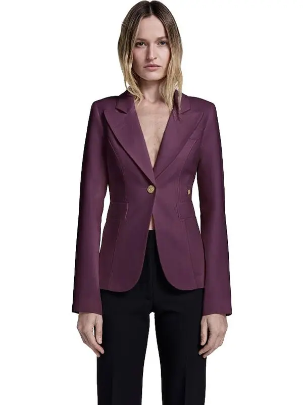 Smythe Wool Classic Duchess Blazer - Plum