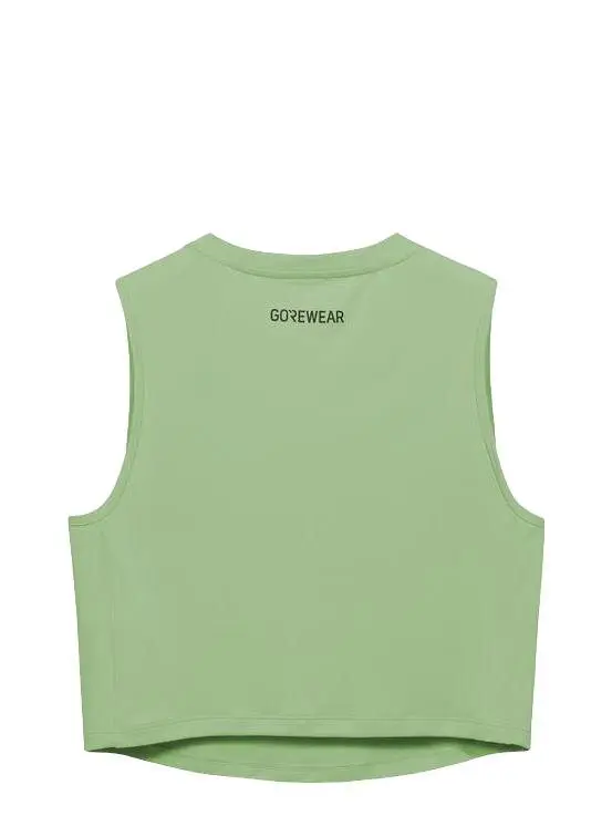 GOREWEAR Concurve Crop Top Performance Running Apparel - Spring Green