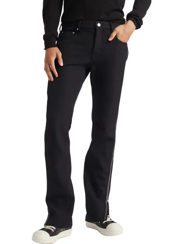 Rick Owens Vega Jeans With Zipper Detailing - Black