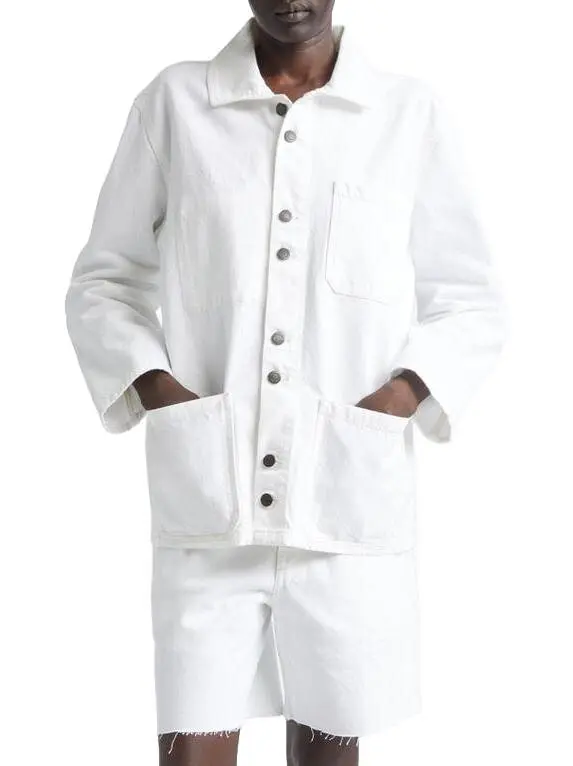 KALLMEYER Jacques Cotton Denim Worker Jacket - Talc