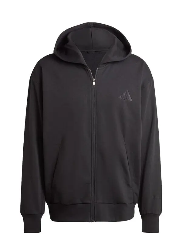 Adidas All Season Fleece Full-zip Hoodie - Black