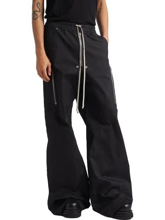Rick Owens Heizer Belas Pants Wide Leg Trousers - Black