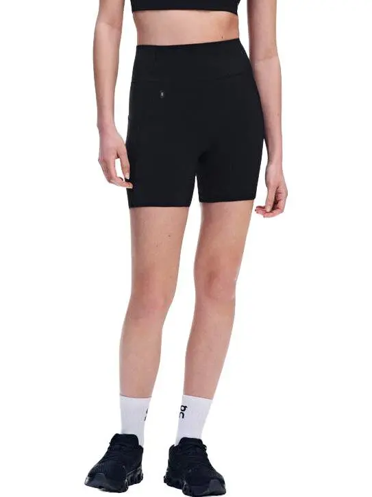 On Studio High Waist Pocket Bike Shorts - Black