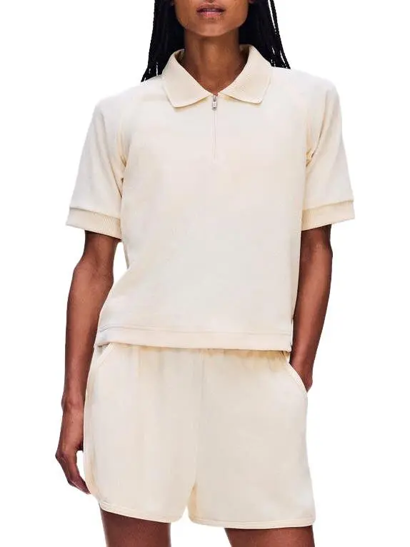 On Courtside Cotton Blend Terry Polo - Chantilly