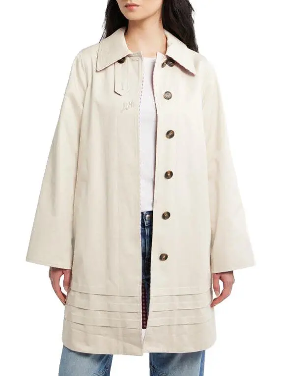 DAMSON MADDER Reversible Trench Coat - Red/ecru