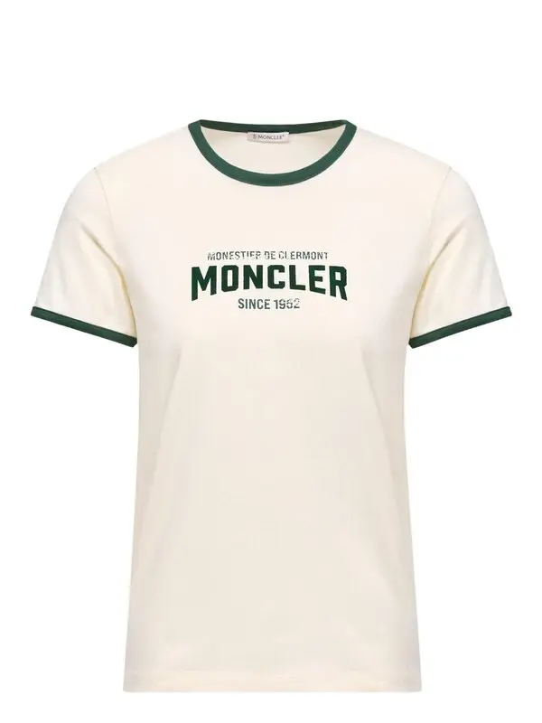 Moncler Flock Logo Jersey T-shirt - White