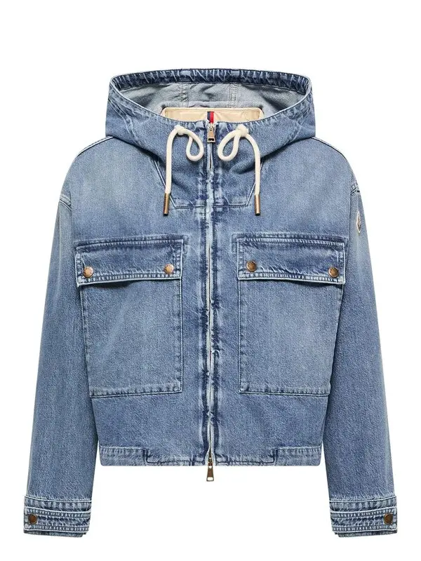 Moncler Ecrevisse 3-in-1 Denim Down Jacket - Blue