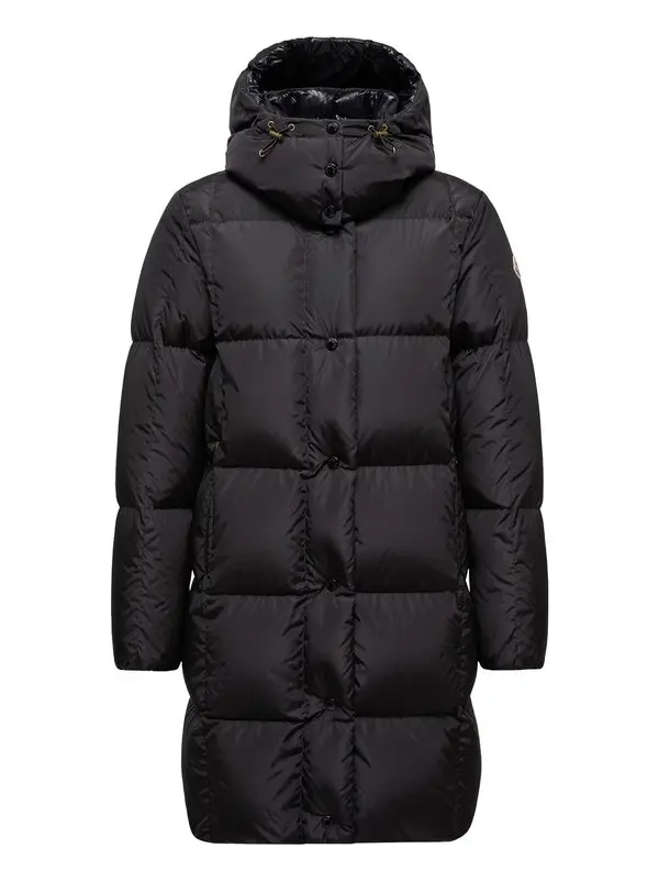 Moncler Long Hooded Down Jacket - Black