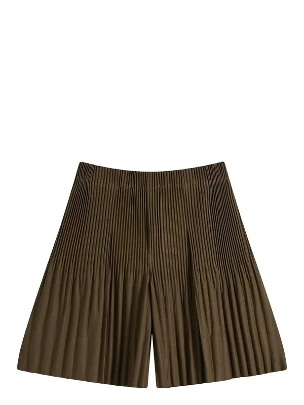 Issey Miyake Pleated Shorts - Brown