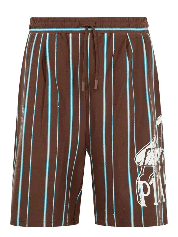 PLEASURES Teleport Wide Shorts - Brown