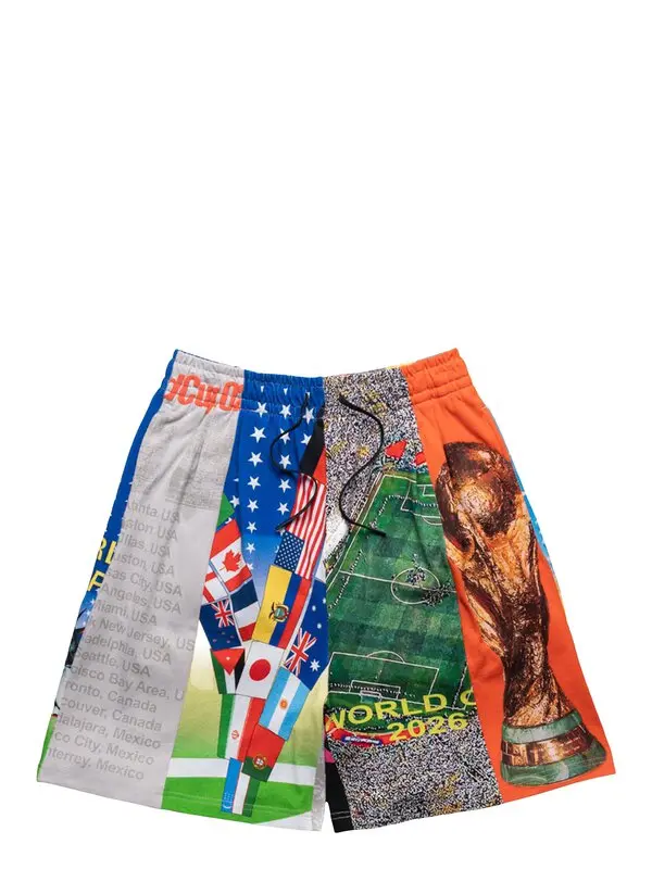 PLEASURES World Cup Wide Shorts - Multicolor