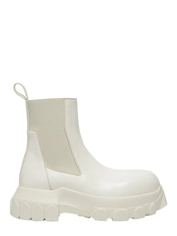 Rick Owens Beatle Bozo Tractor Boots - White