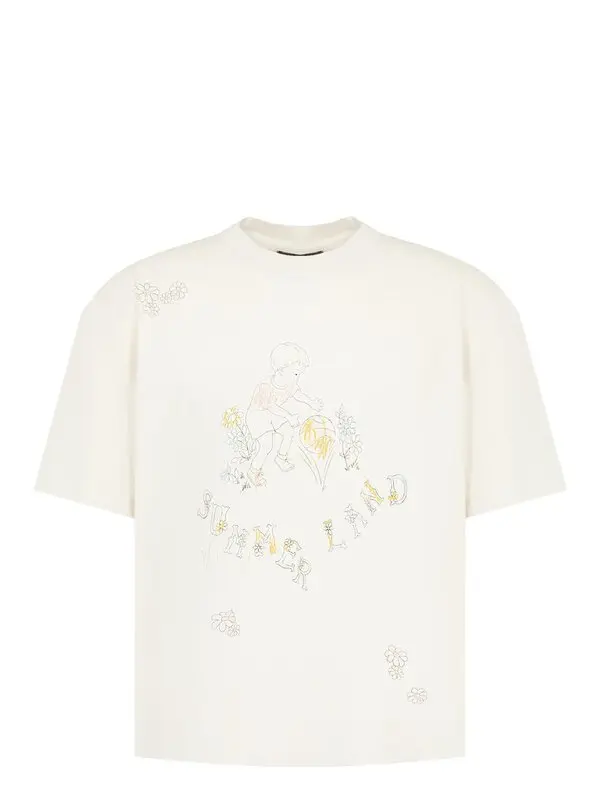 NAHMIAS Scribble Boxy T-shirt - Tan