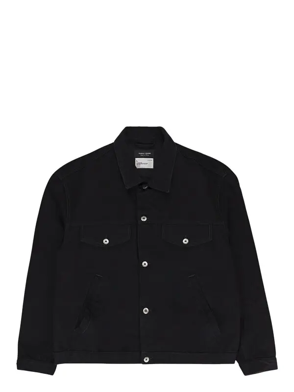 PURPLE BRAND Rinse Wash Denim Jacket - Black