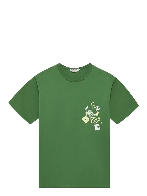 JW Anderson Scattered Letters T-shirt - Green
