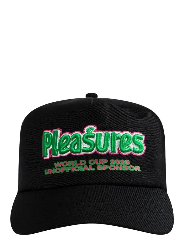 PLEASURES Sponsor 5 Panel Snapback - Black