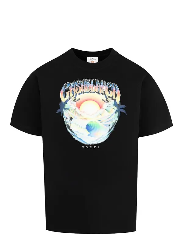 Casablanca Printed T-shirt - Black