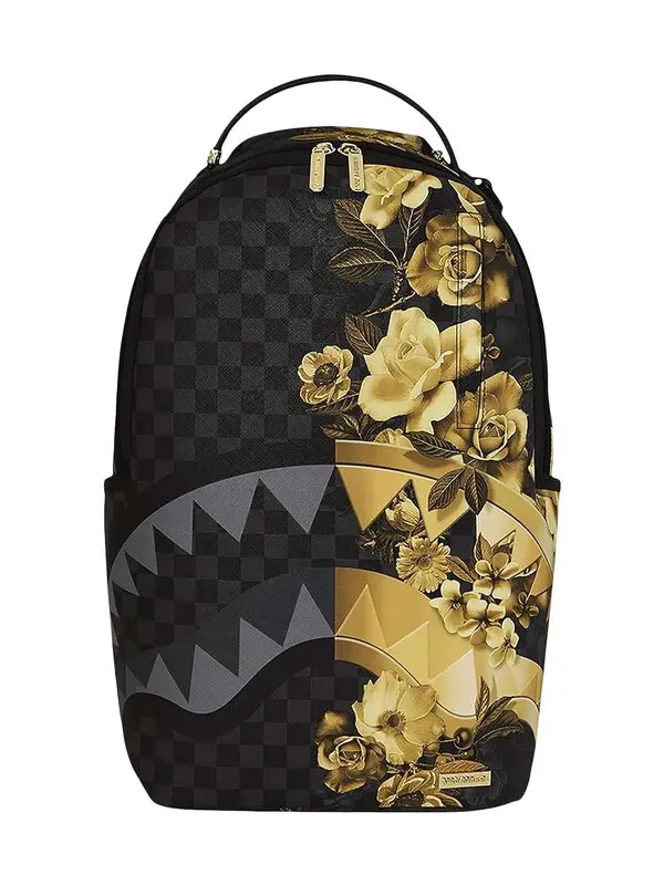 SPRAYGROUND Gold Floral Remix Backpack - Black