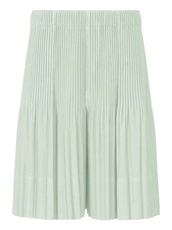 Issey Miyake Pleated Shorts - Green