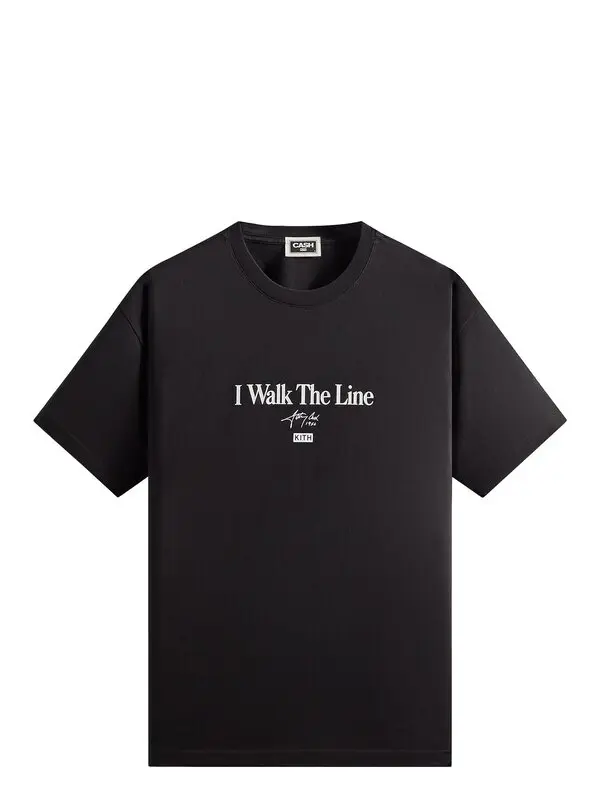 Kith Records X Johnny Cash "i Walk The Line" Graphic Tee - Black