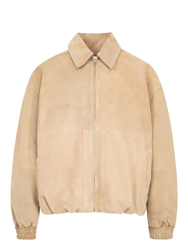 NAHMIAS Suede Cocoon Jacket - Brown