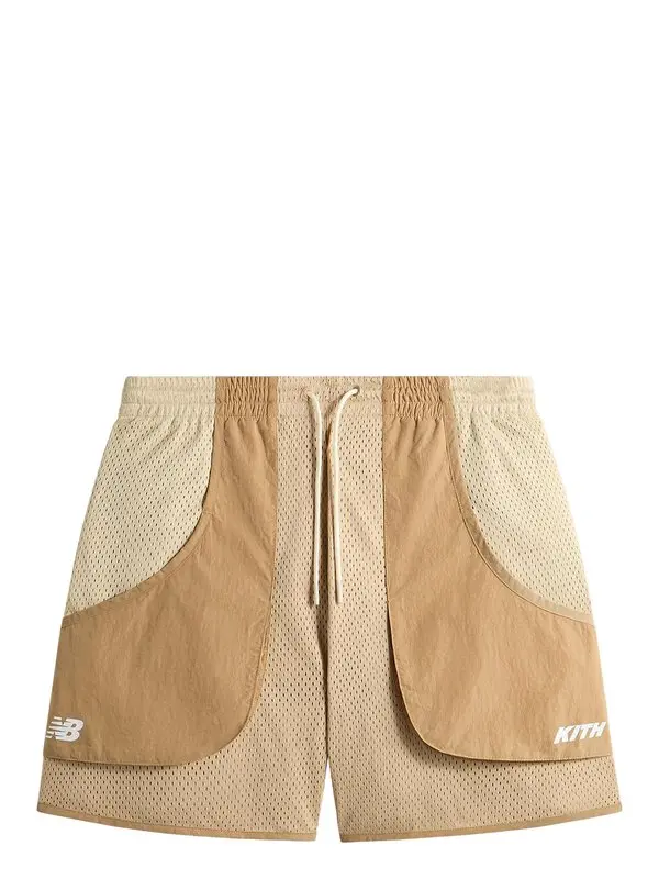 Kith X New Balance Mesh Fowler Short 'shea - Tan