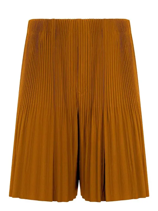 Issey Miyake Pleated Shorts - Brown
