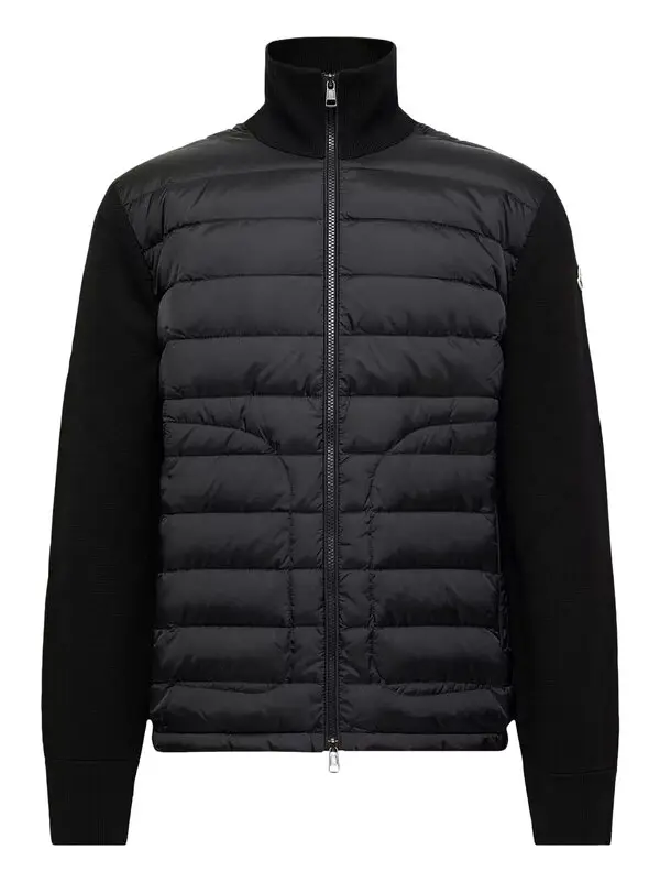 Moncler Quilted Zip-up Cardigan - Black