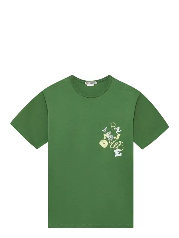JW Anderson Scattered Letters T-shirt - Green
