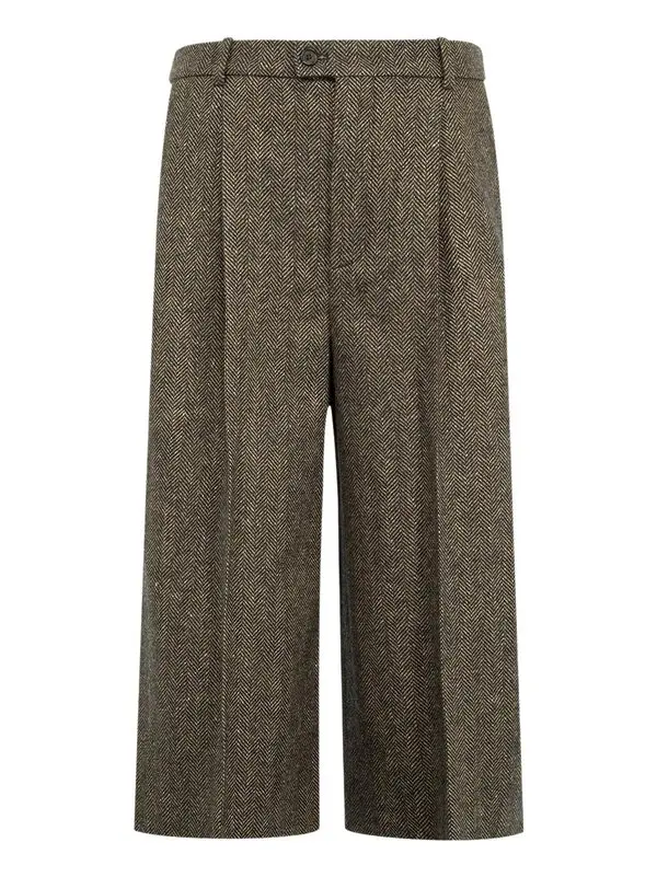 Saint Laurent Tailored Wide-leg Trousers - Brown