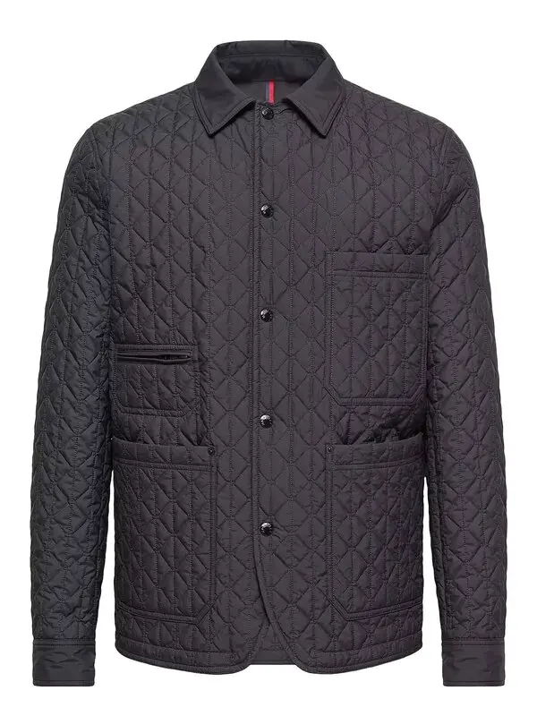 Moncler Theoline Quilted Shirt Jacket - Blue