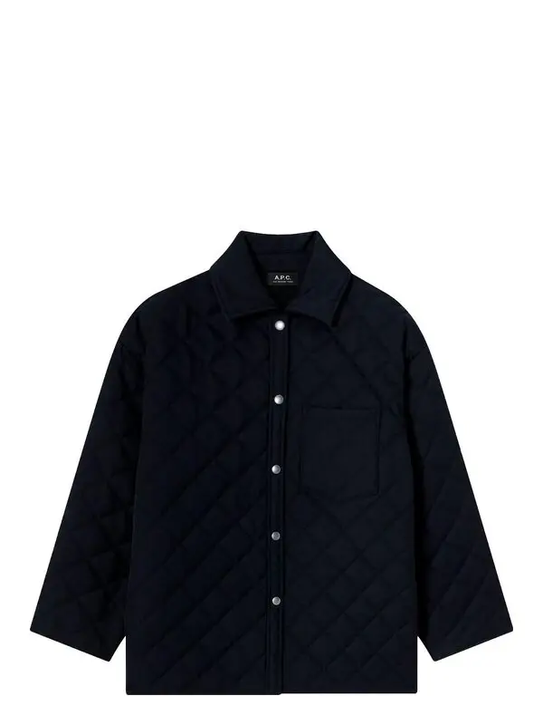 A.p.c. Georges Quilted Wool Jacket - Blue