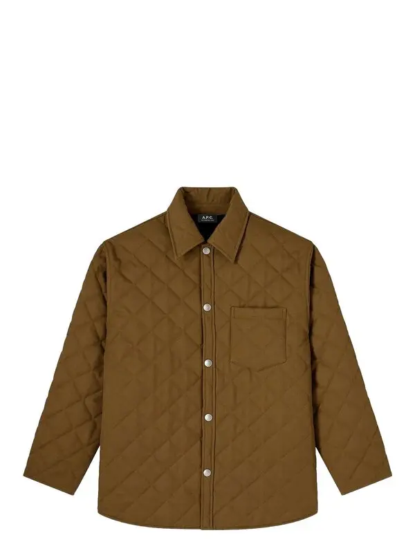 A.p.c. Georges Quilted Wool Jacket - Green