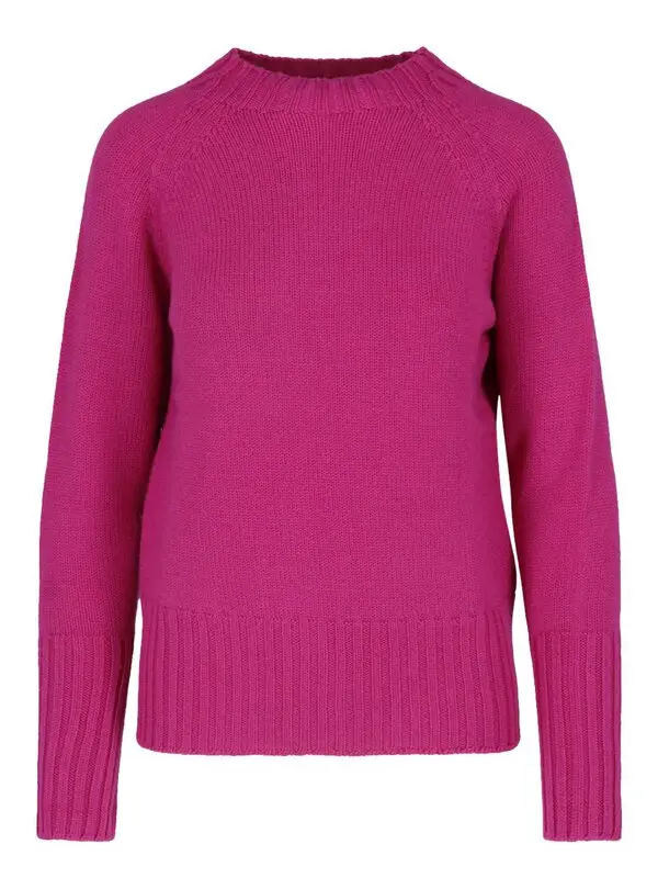 DRUMOHR 100% Merino Wool Crewneck Sweater - Violet