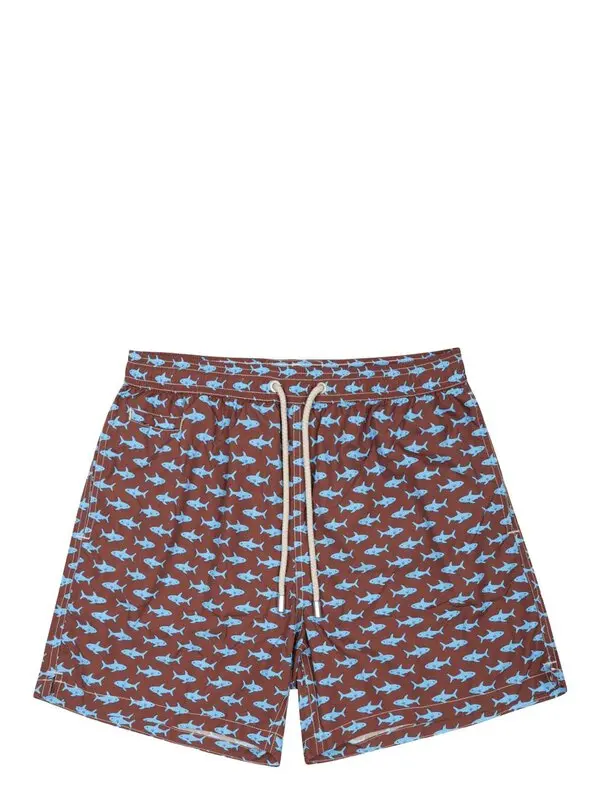MC2 SAINT BARTH Printed Polyester Swimwear - Brown